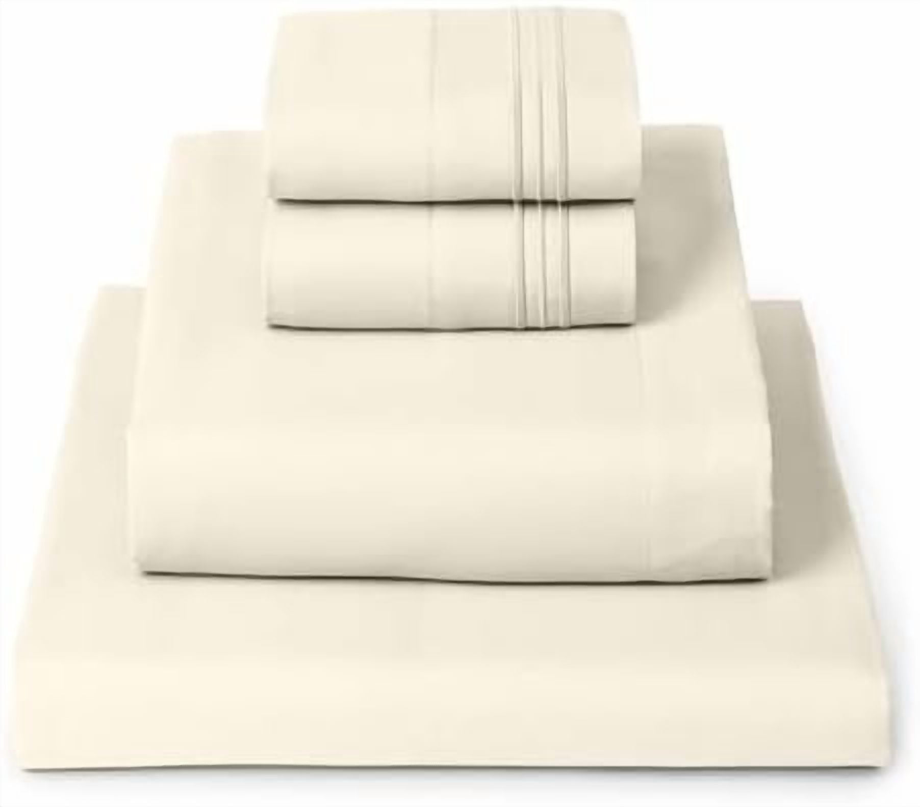 Full Sheets Set - 4 PC Iconic Collection Bedding - Hotel Luxury, Extra ...
