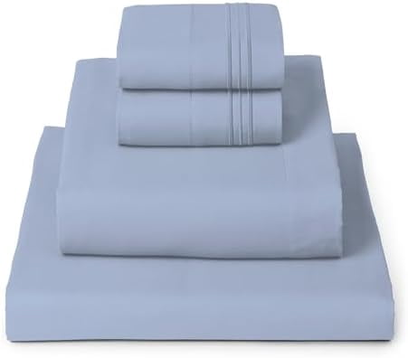 Full Sheets Set - 4 PC Iconic Collection Bedding - Hotel Luxury, Extra ...