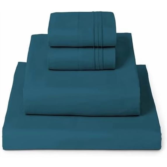 Full Sheets Set - 4 PC Iconic Collection Bedding - Hotel Luxury, Extra ...