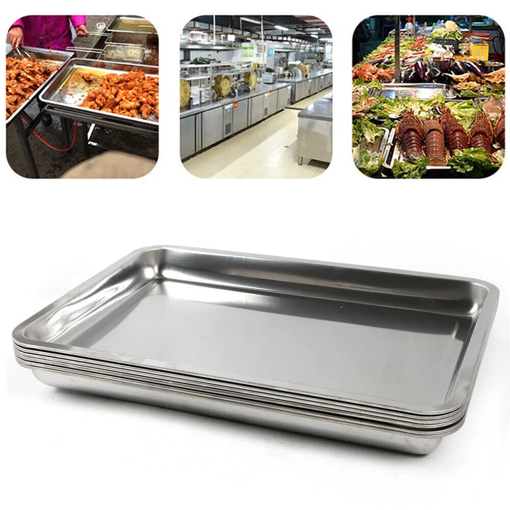 Full Size 1.3" Deep Stainless Steel Steam Prep Table Hotel Buffet Food ...