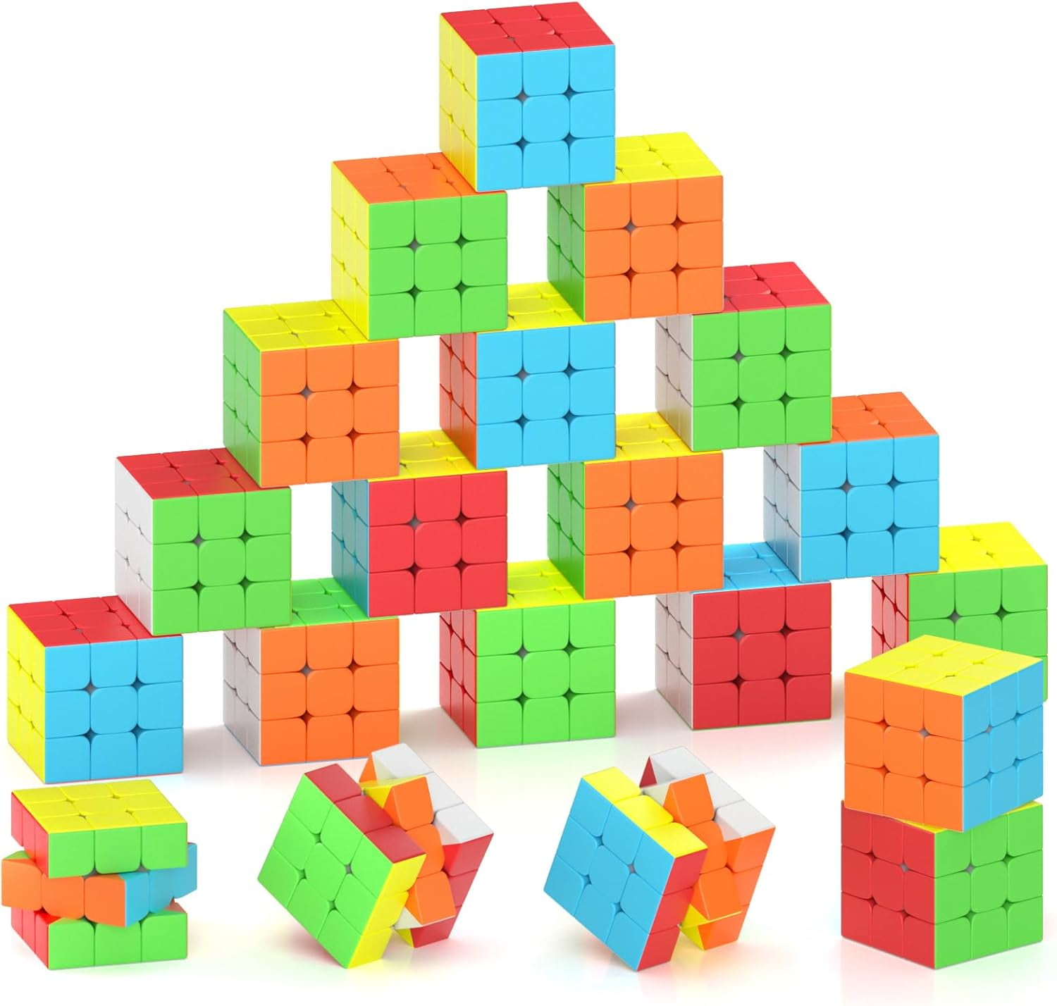 Full Size 3x3x3 Speed Cube Set, 2.2in Puzzle Party Favors Toy ...