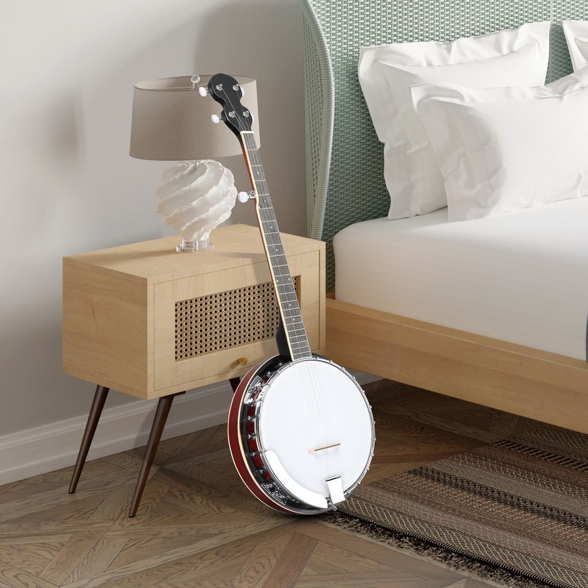 Full Size 5 String Right Handed Banjos Set with Closed Solid Sapele ...