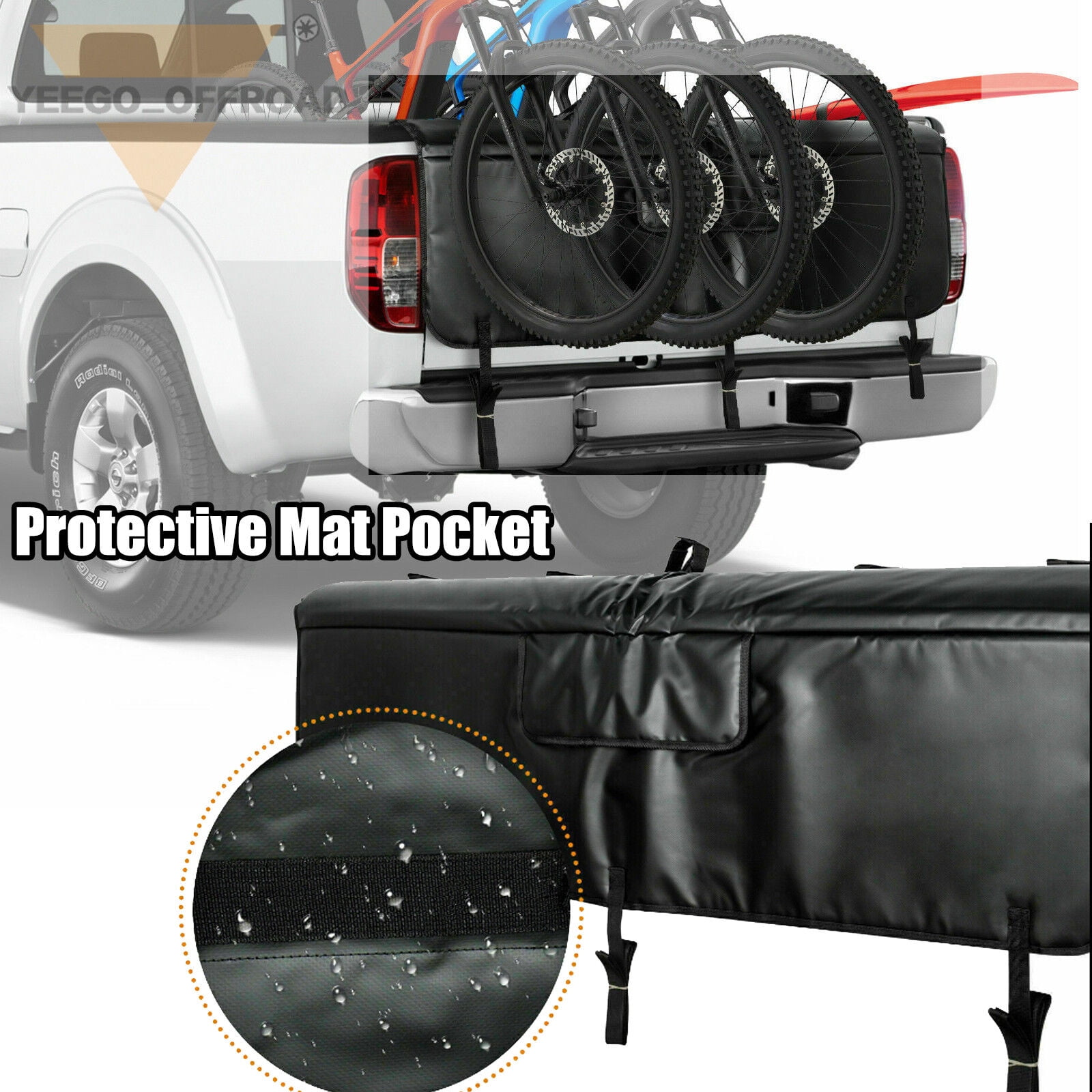 Full Size 62" Protective Mat Pocket Truck Pickup Tailgate Pad Bike Rack ...
