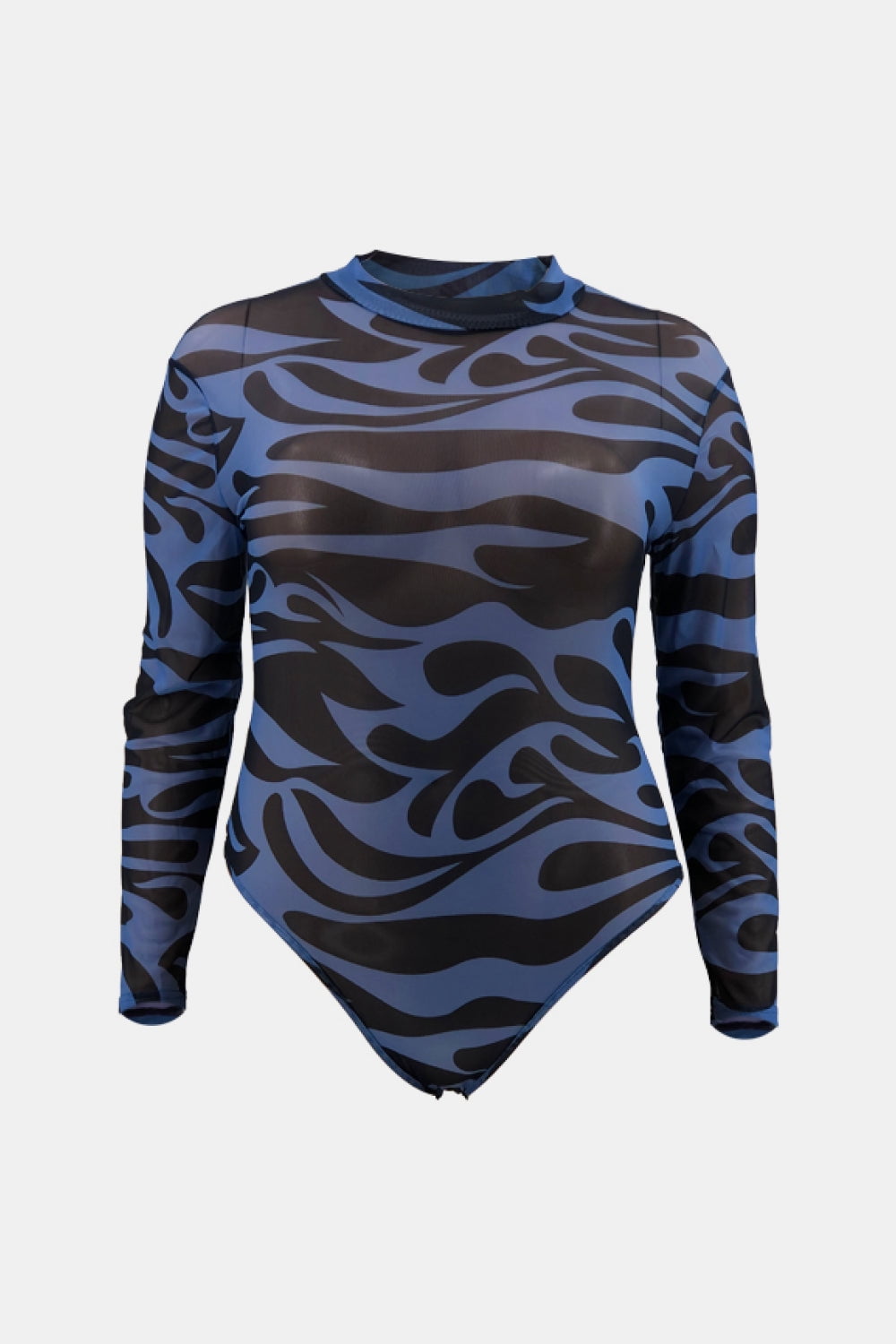 Full Size Abstract Print Mock Neck Bodysuit - Walmart.com