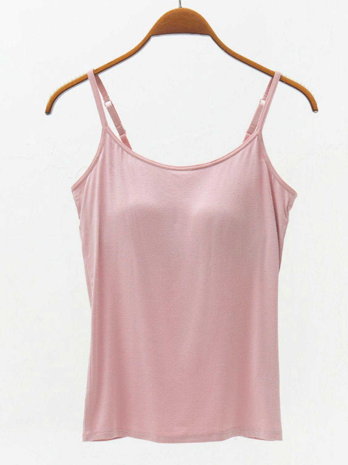 Full Size Adjustable Strap Modal Cami with Bra - Walmart.com