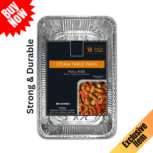 Full Size Aluminum Steam Table Pans, 18 Count - Walmart.com