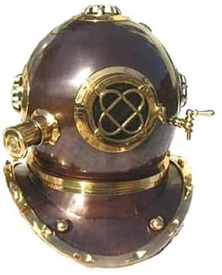 Full Size Antique Reproduction U.S. Navy Mark V Brass Diving Helmet ...