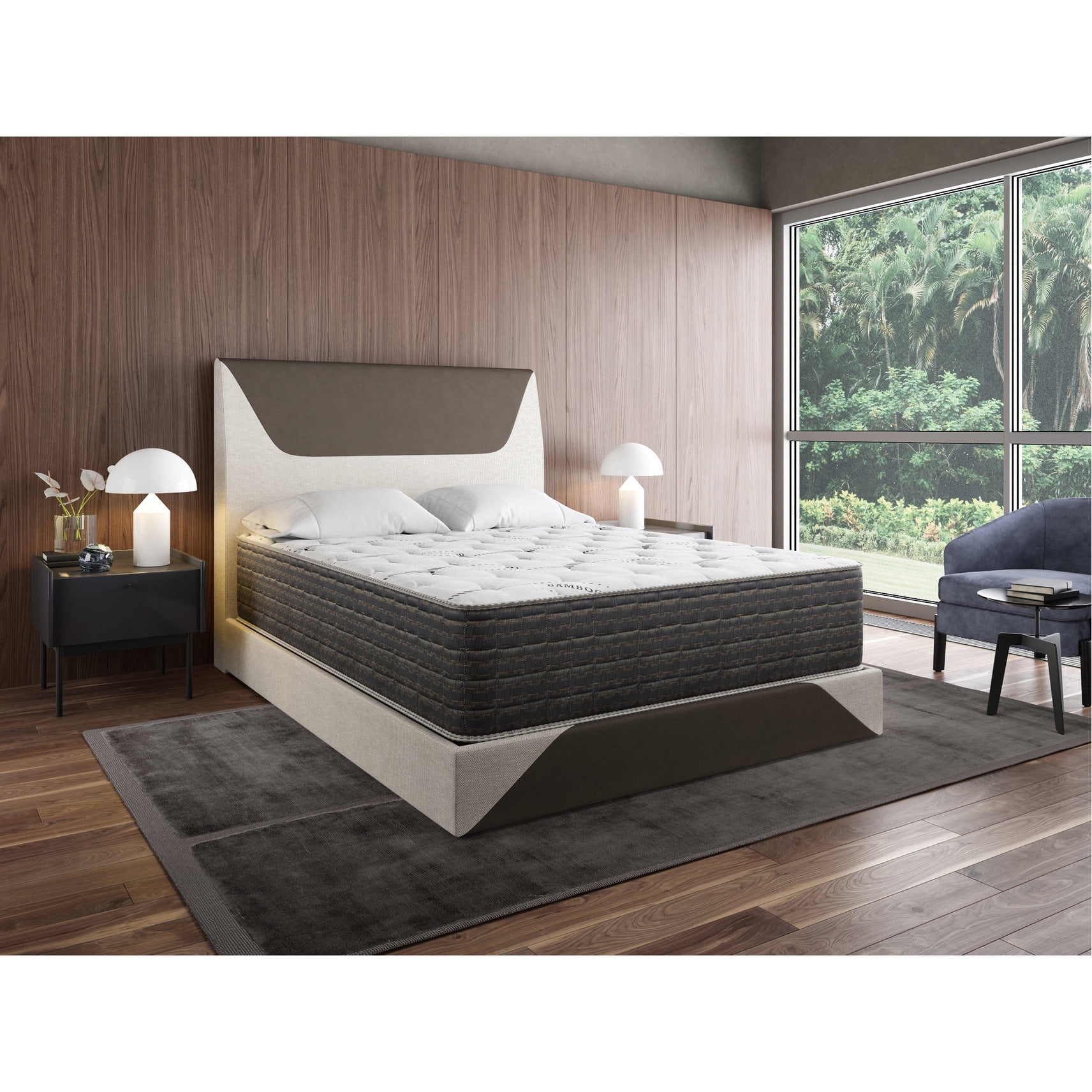 Full-Size Bamboo Filled Mattress / Eco-Friendly and Antimicrobial Use ...
