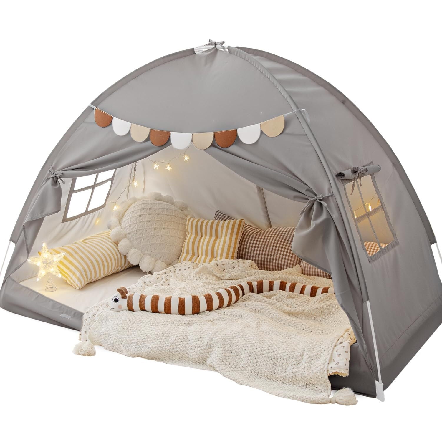 Full Size Bed Canopy Bed Tents Dream Tent on Bed Privacy Space Blackout ...
