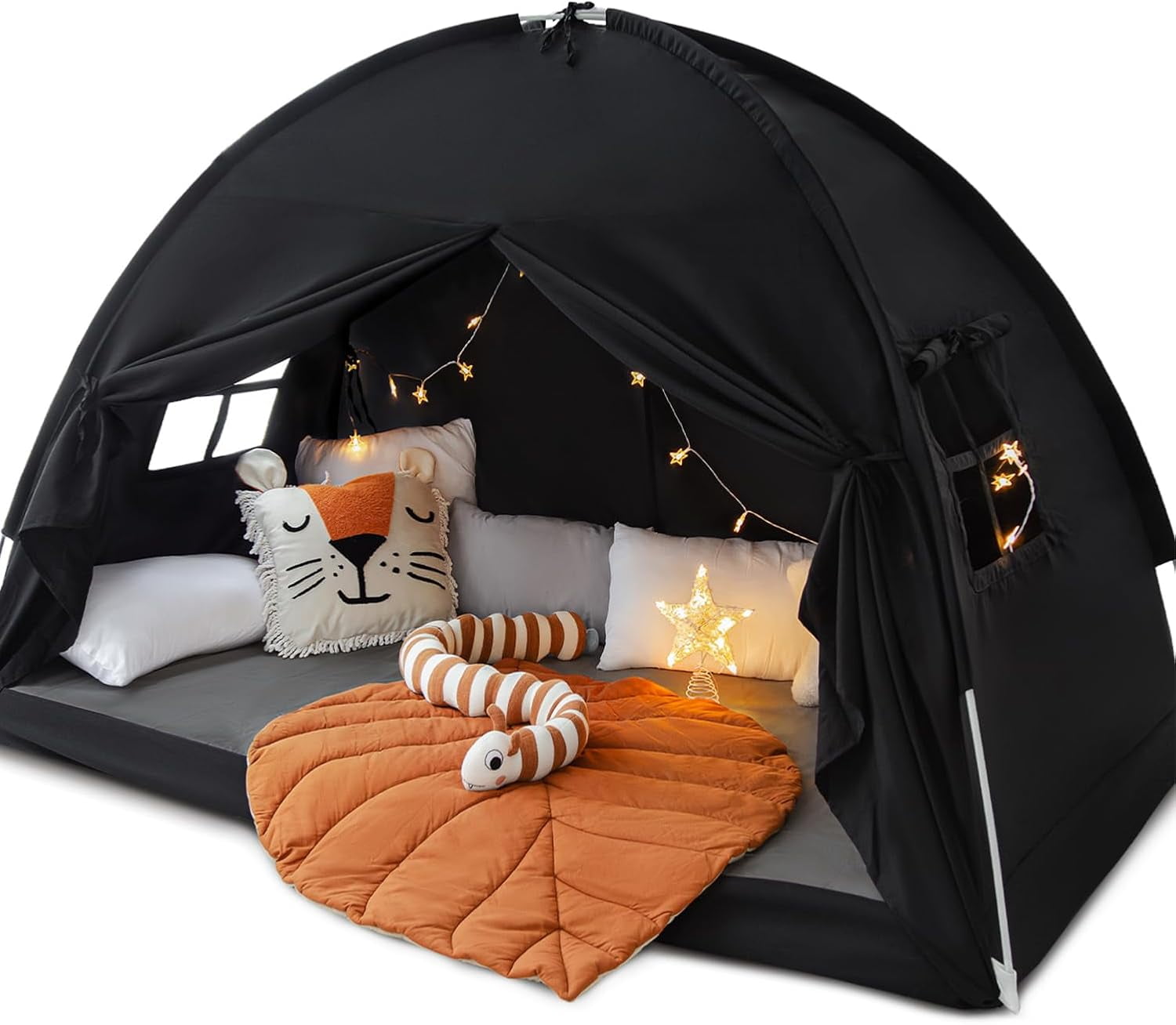 Full Size Bed Canopy Bed Tents Dream Tent on Bed Privacy Space Blackout ...