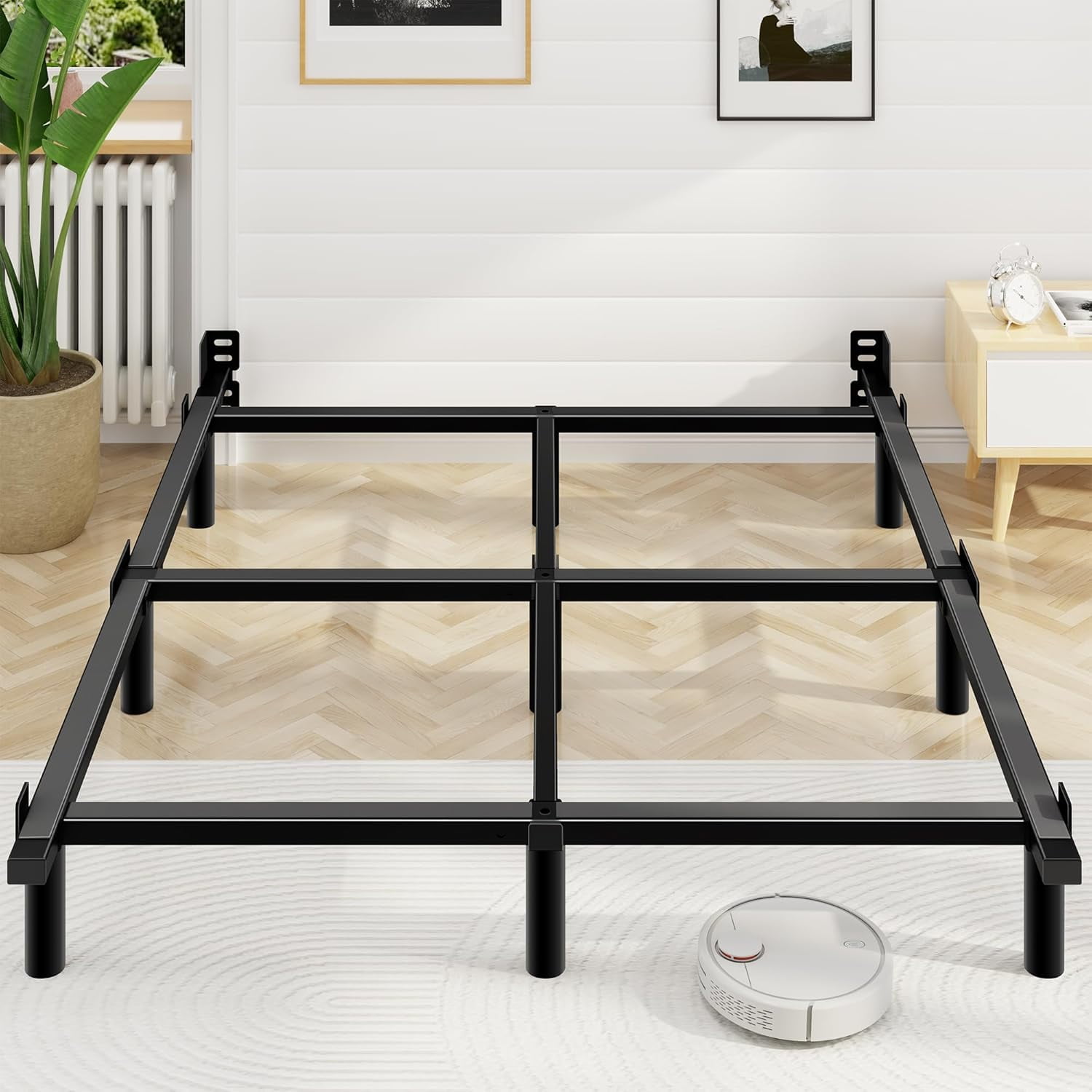 Full Size Bed Frame, 7 Inch Basics Bed Frame, 9- Base for Box Spring ...