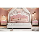 Full Size Bed Frame With Crown Headboard,Cute Girls Princess Full Bed ...