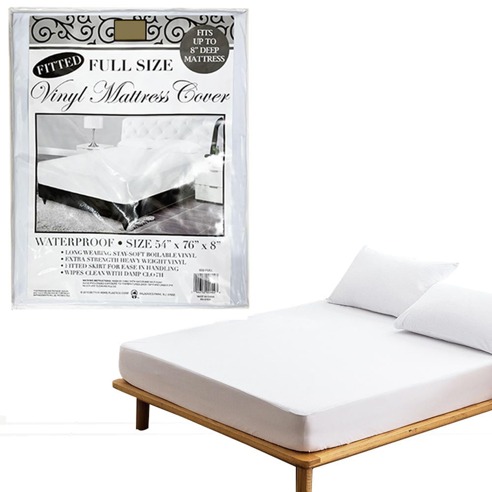 All Top Bargains Full Size Vinyl Mattress Cover - Waterproof, Dust Mite ...