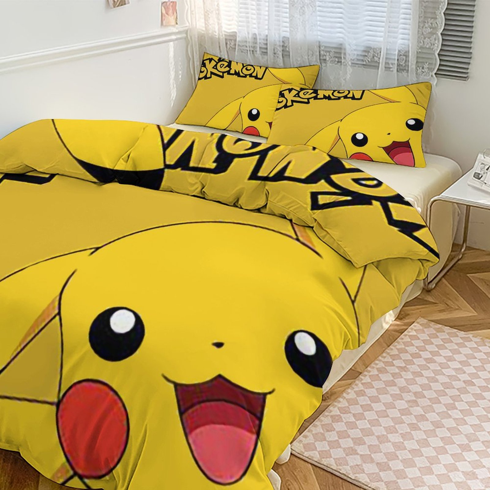 Full Size Bedding Sets Pikachu Bedding Set for Kids Pikachu Merch Anime ...