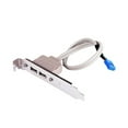 Full Size Bracket Motherboard 9pin to 2 Ports USB 2.0 Female Back Panel ...