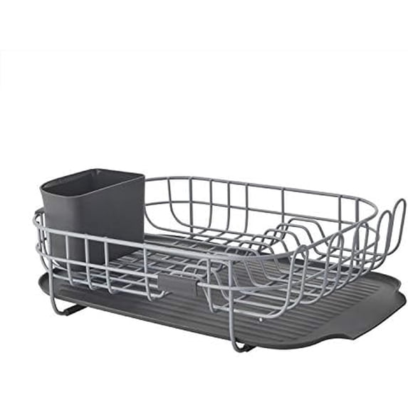 Full Size Compact to Full Capactiy Expandable Rust Dish Rack with Self ...