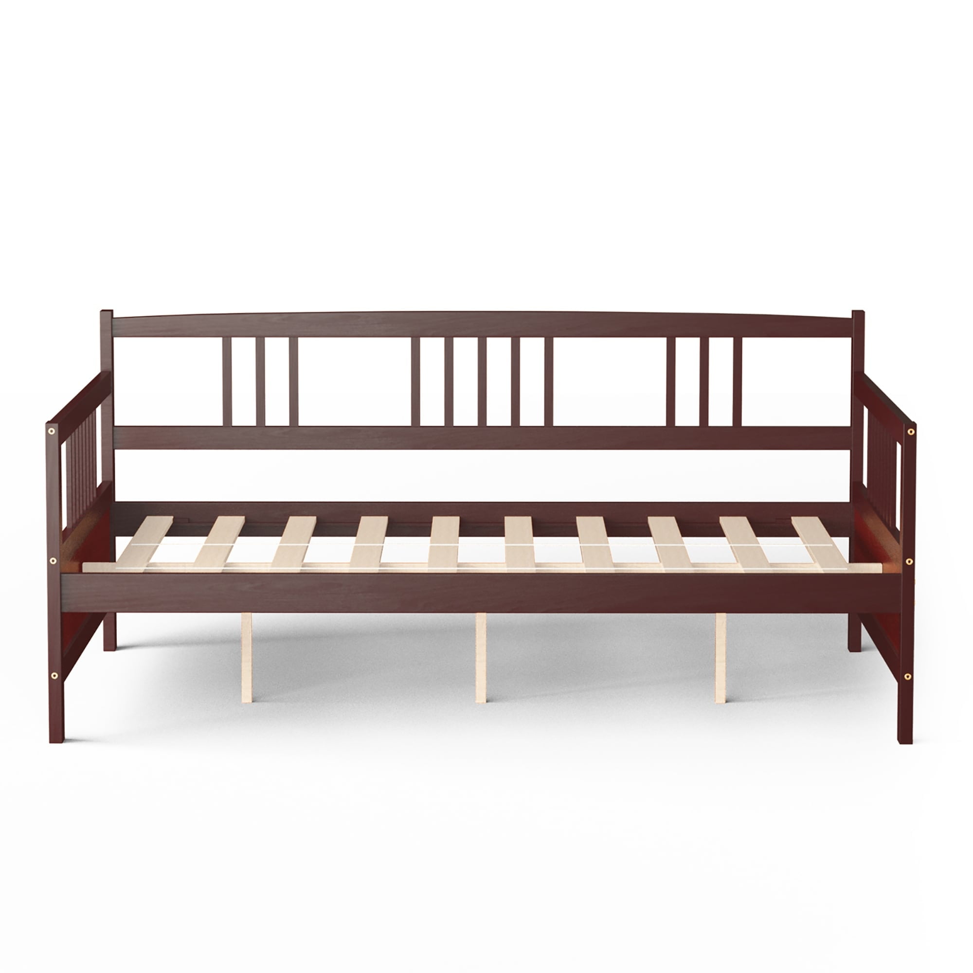 Full Size Daybed Frame Solid Wood Sofa Bed White/Cherry Cherry ...