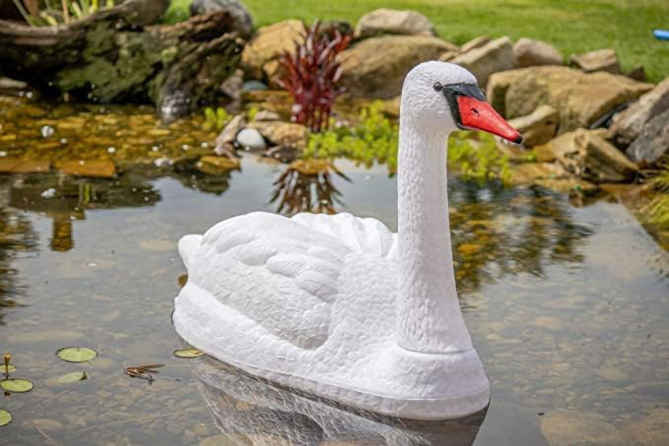 Full Size Floating White Mute Swan Decoy, Plastic Lifelike Floating ...