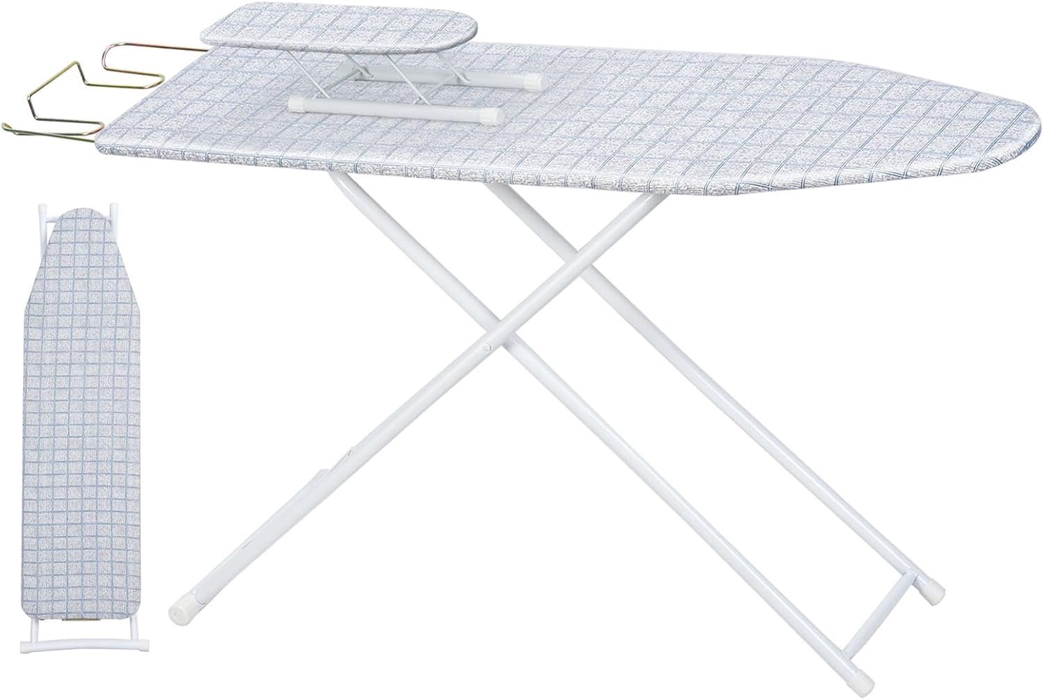 Full Size Foldable Ironing Board with Iron Rest, Compact and Portable ...