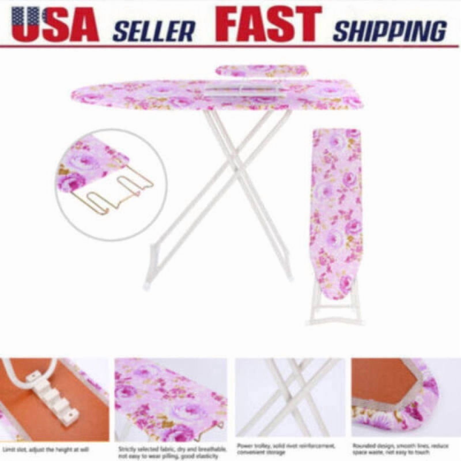 Full Size Folding Ironing Board Metal Frame Adjustable Height+Ironing ...