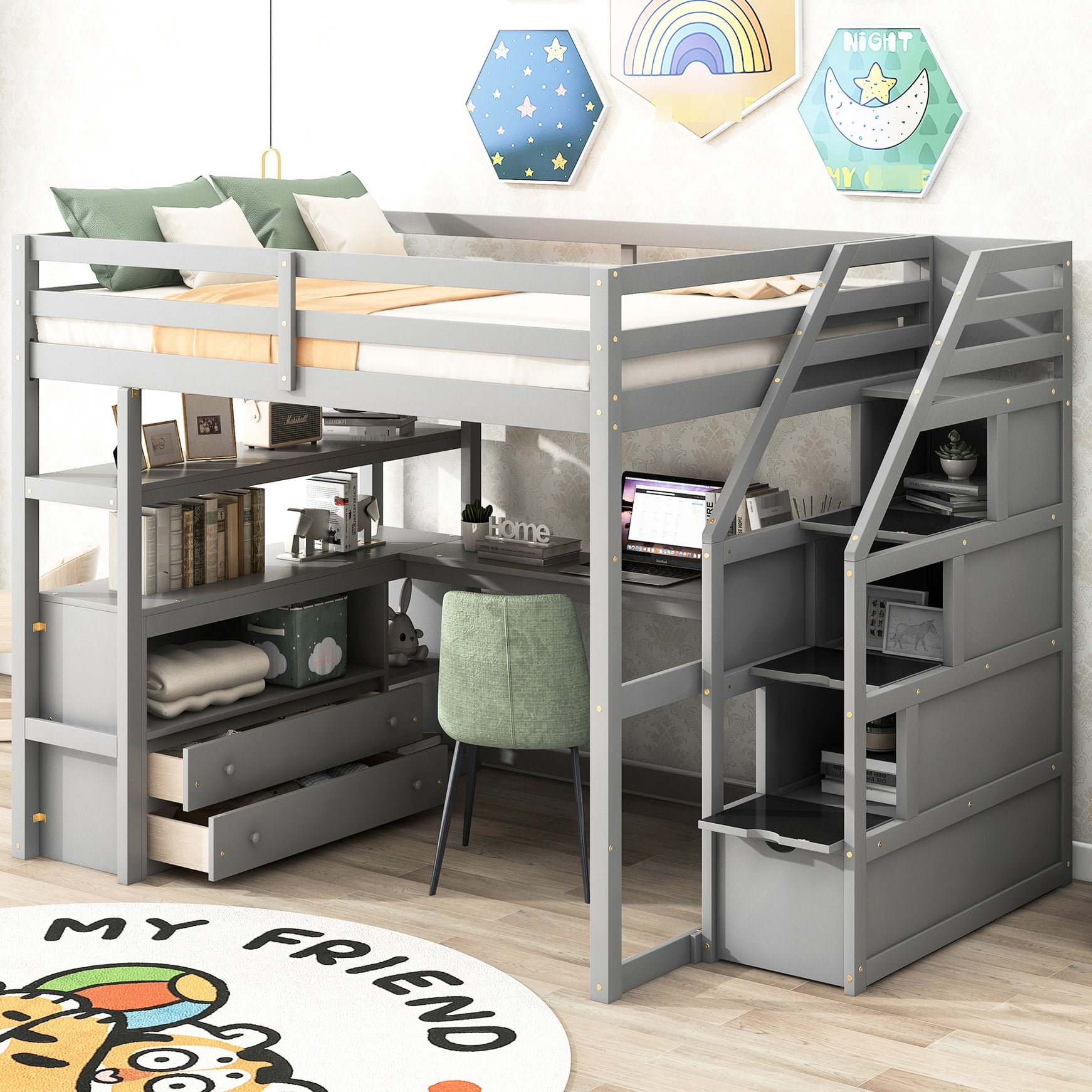 Full Size - Guard Rails for Safety - Bedroom Family Use - Long - term ...