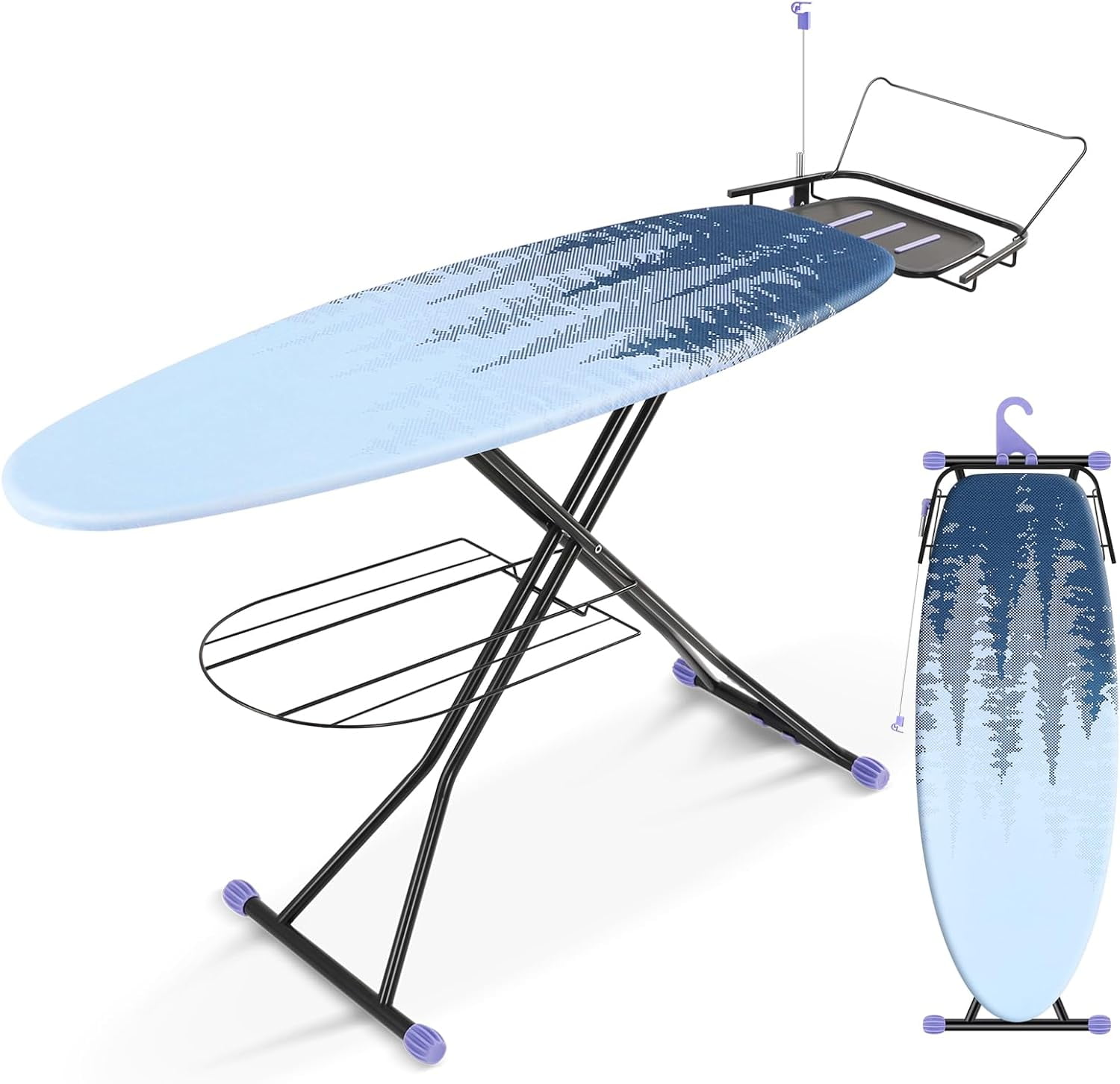 Full Size Ironing Board,15x45 Metal Panel Iron Board with Iron Rest ...