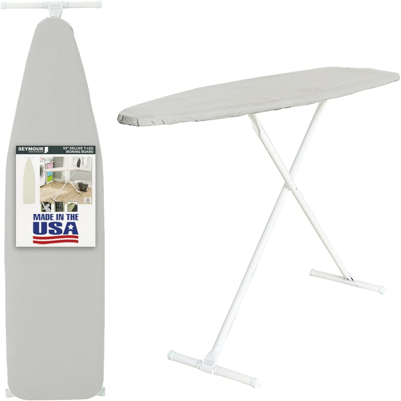 Full Size Ironing Board; Made in USA By (Space Grey) Bundle Includes ...