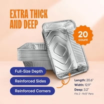Karat Full Size Heavy-Duty Aluminum Foil Deep Steam Table Pans - 50 pcs ...