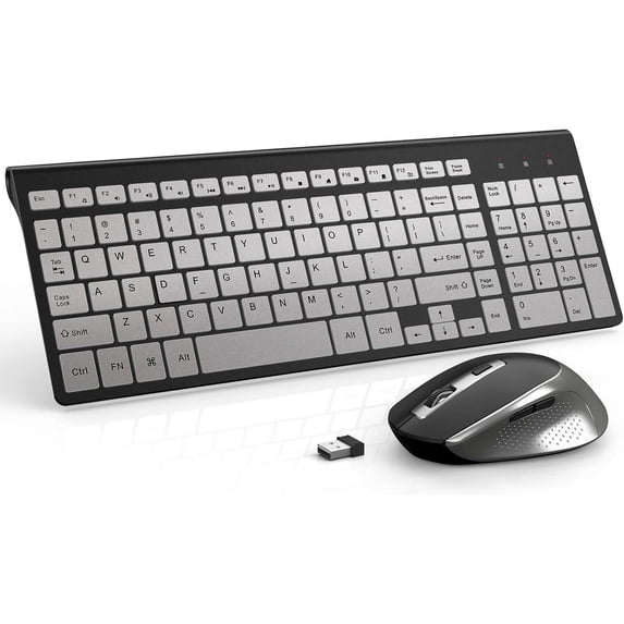 Full Size Large Print 2.4g Wireless Keyboard and Mouse with Oversized ...