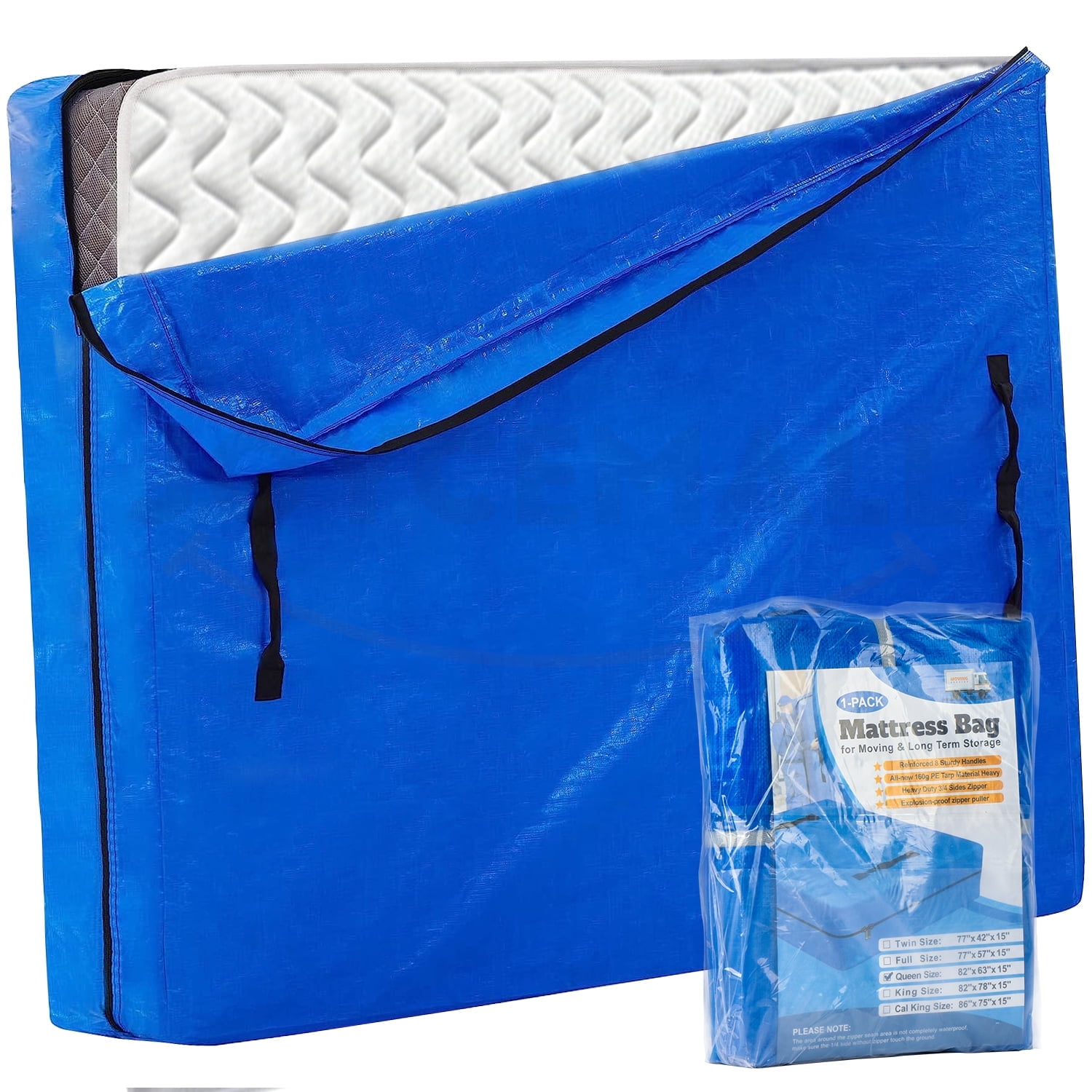 Full Size Mattress Bag for Moving & Storage, JOYCEMALL Heavy Duty Extra ...