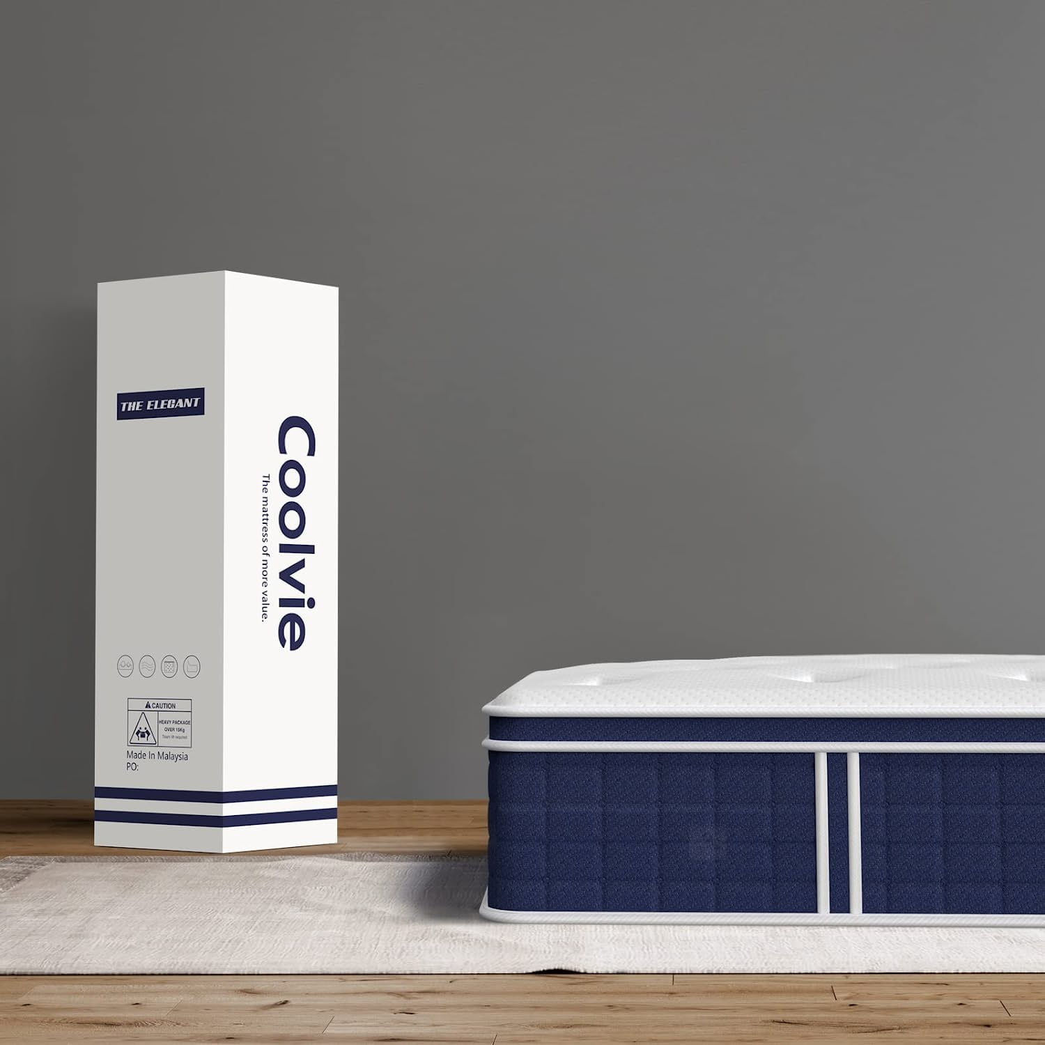 Full Size Mattress, Coolvie 12'' Memory Foam Hybrid Mattress in a Box ...