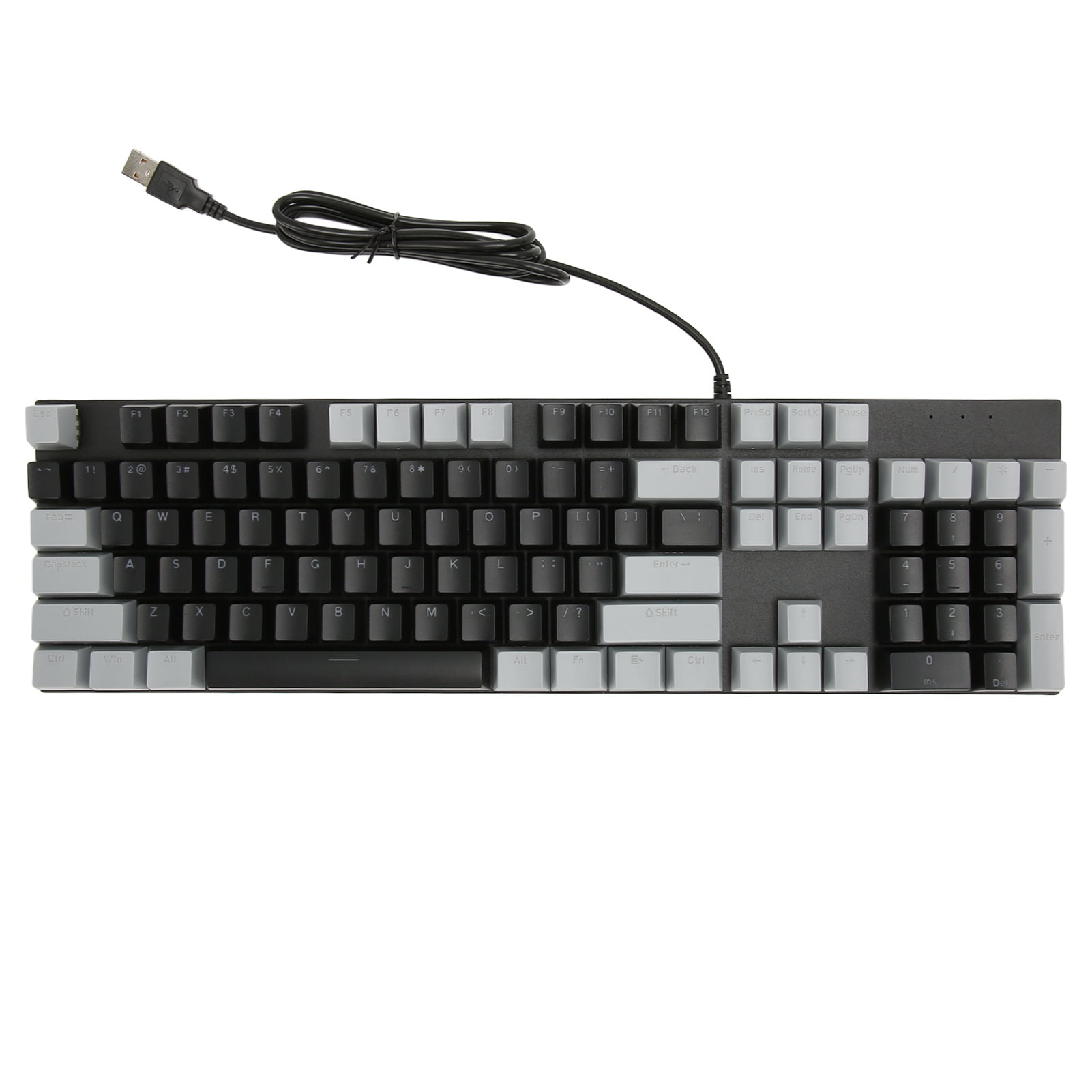 Full Size Mechanical Keyboard 104 Keys USB Wired Gaming Keyboard with ...