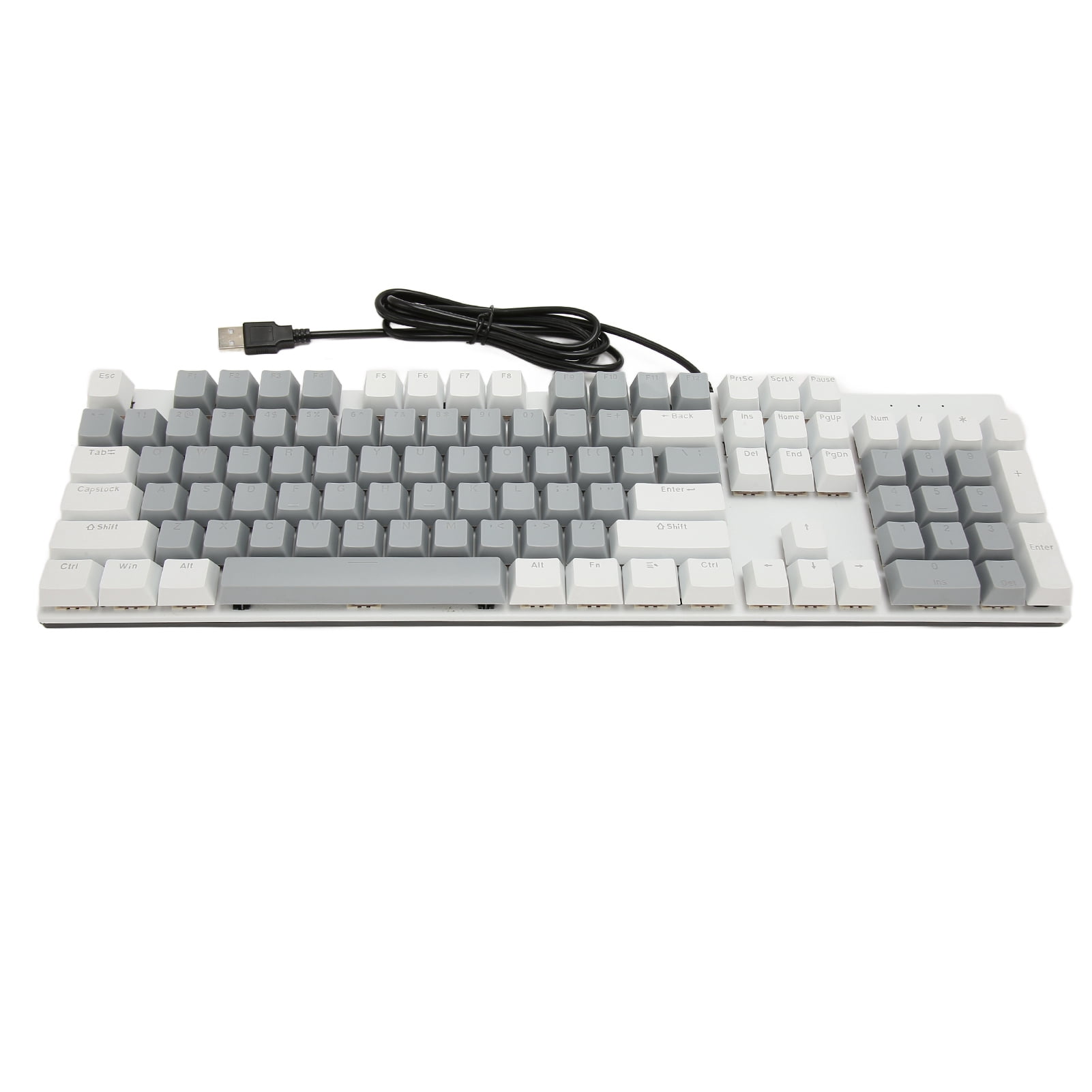 Full Size Mechanical Keyboard 104 Keys USB Wired Gaming Keyboard with ...