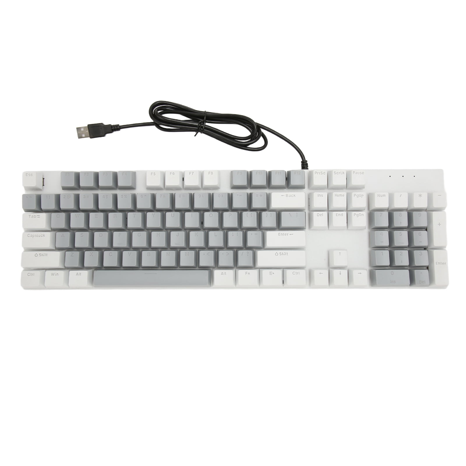 Full Size Mechanical Keyboard 104 Keys USB Wired Gaming Keyboard with ...
