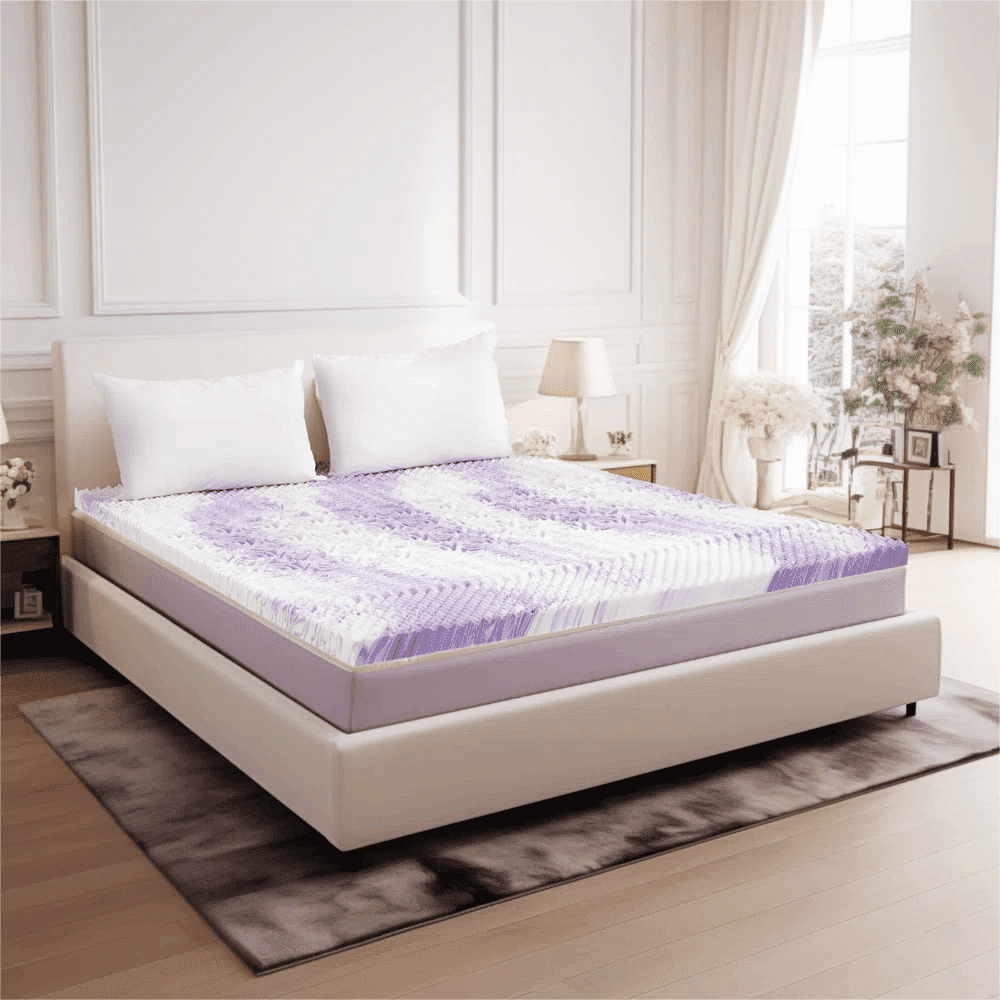 Full Size Memory Foam Mattress Topper, 3 inch Mattress Pad, Comfort ...