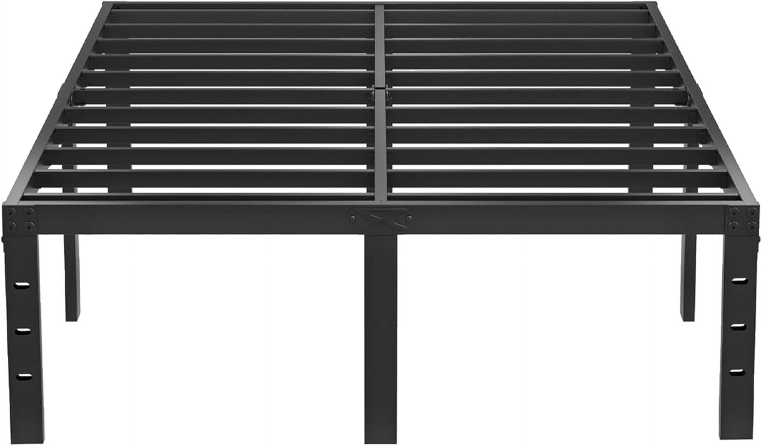 Full Size Metal Bed Frame - 16 Inch Heavy Duty Bedframe Black Basic ...