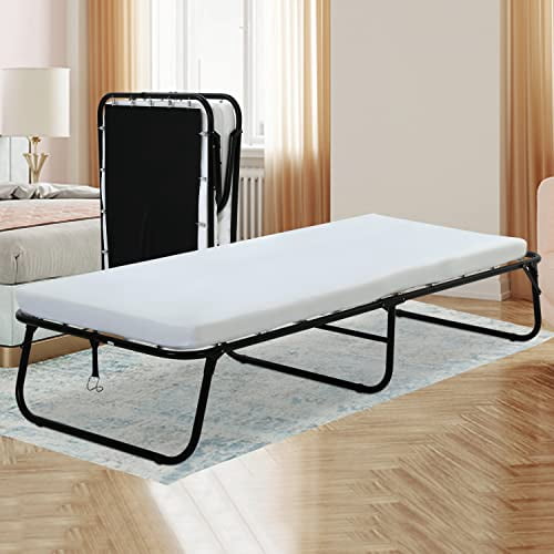 Full Size Metal Bed Frame - Premium Portable Folding Bed Rollaway Bed ...