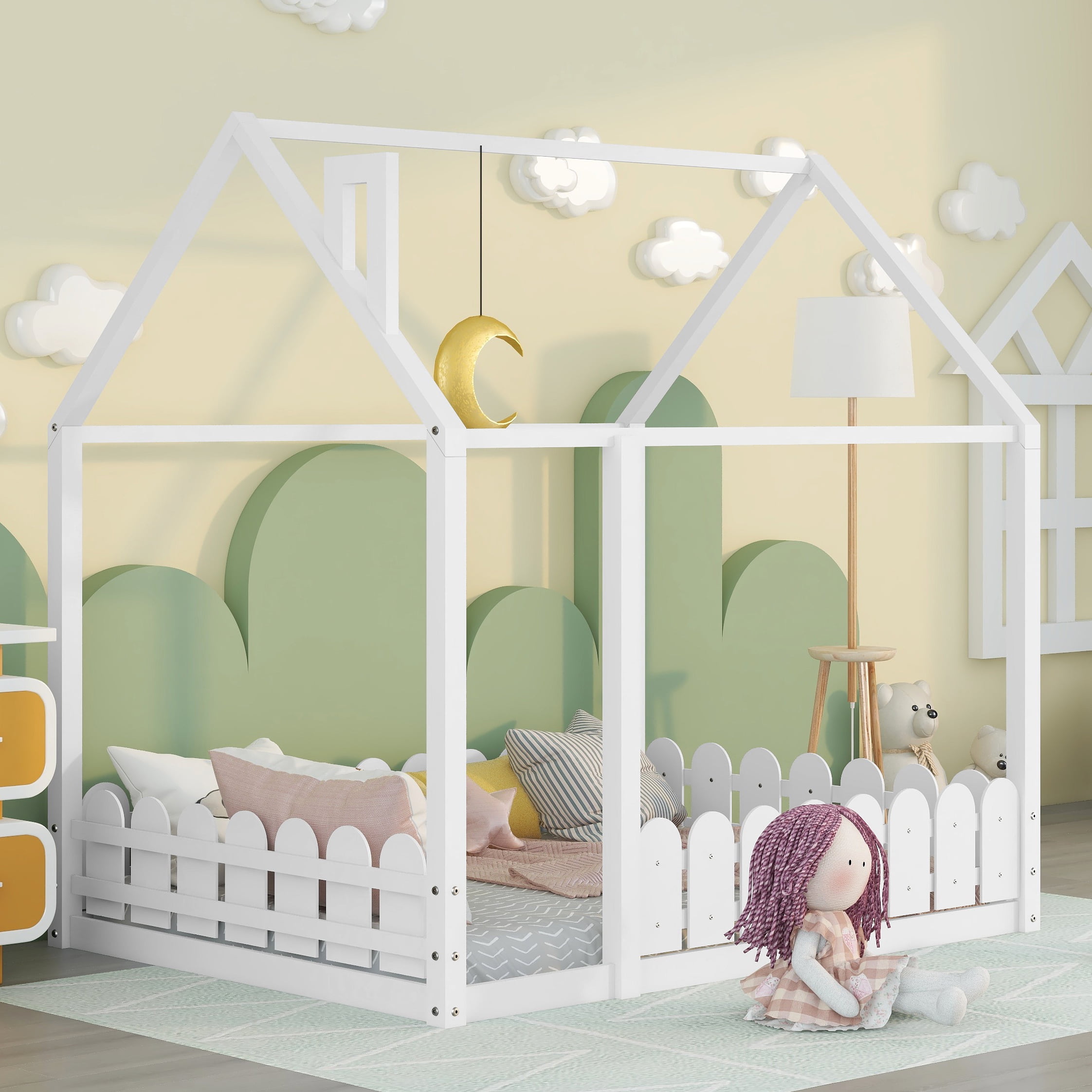 Bellemave Full Size Montessori Toddler Bed, Children's Low Furniture ...