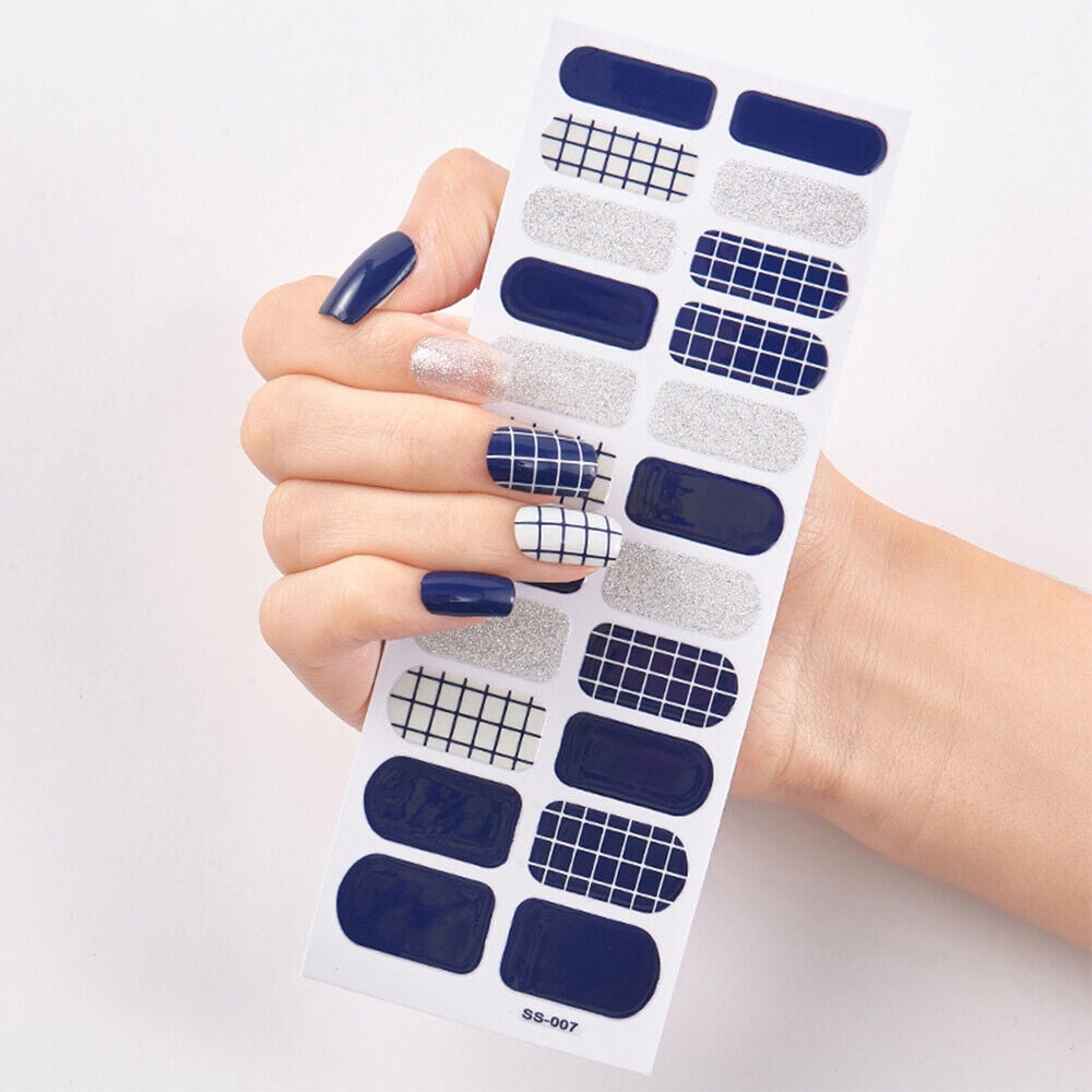 Full Size Nail Wraps Stickers Polish Toe Manicure Art Self Stick Decor ...