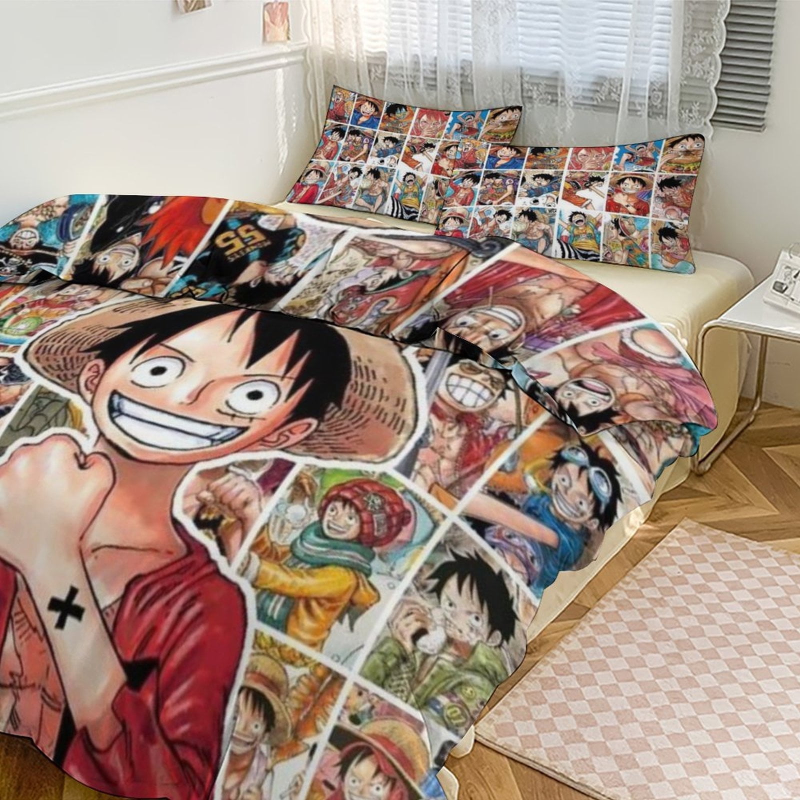 Full Size One Piece Luffy Bedding Set Anime Bedding Set Contains One ...