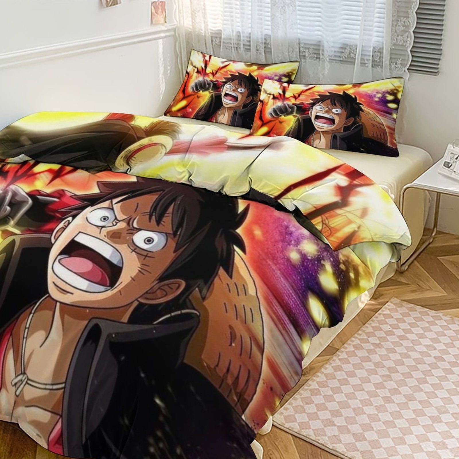 Full Size One Piece Luffy Bedding Set Anime Bedding Set Contains One ...