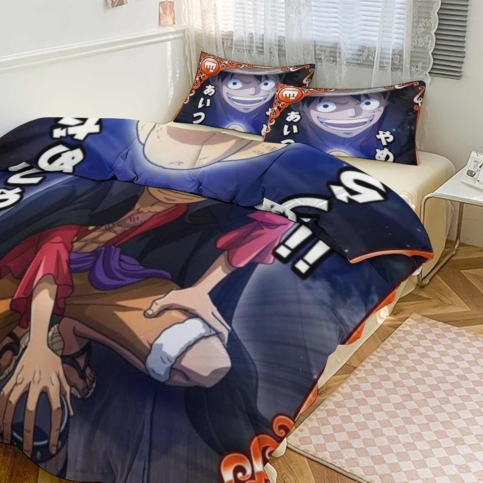 Full Size One Piece Luffy Bedding Set Anime Bedding Set Contains One ...