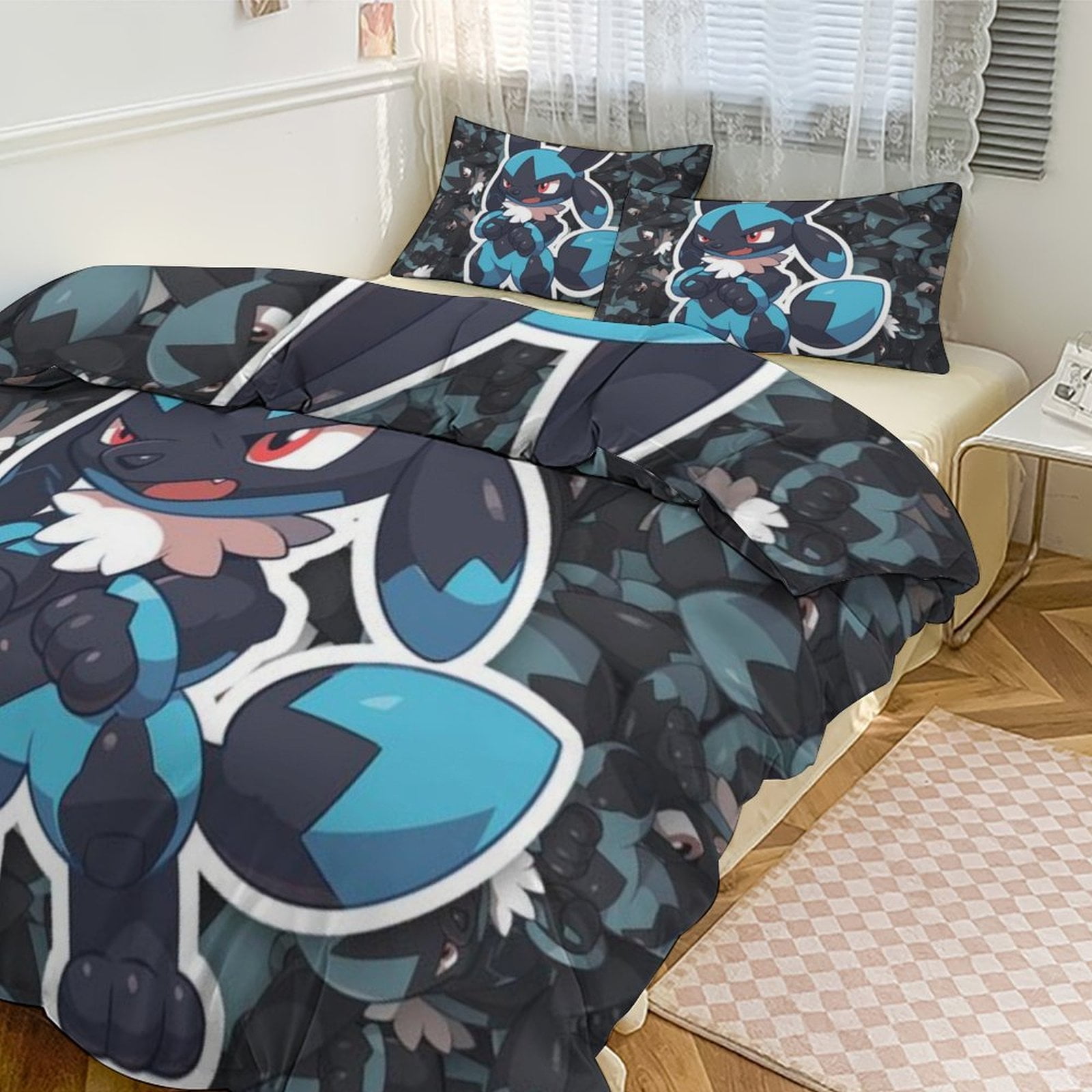 Full Size Pokemon Bedding Set for Kids Contains One Duvet Cover and two ...