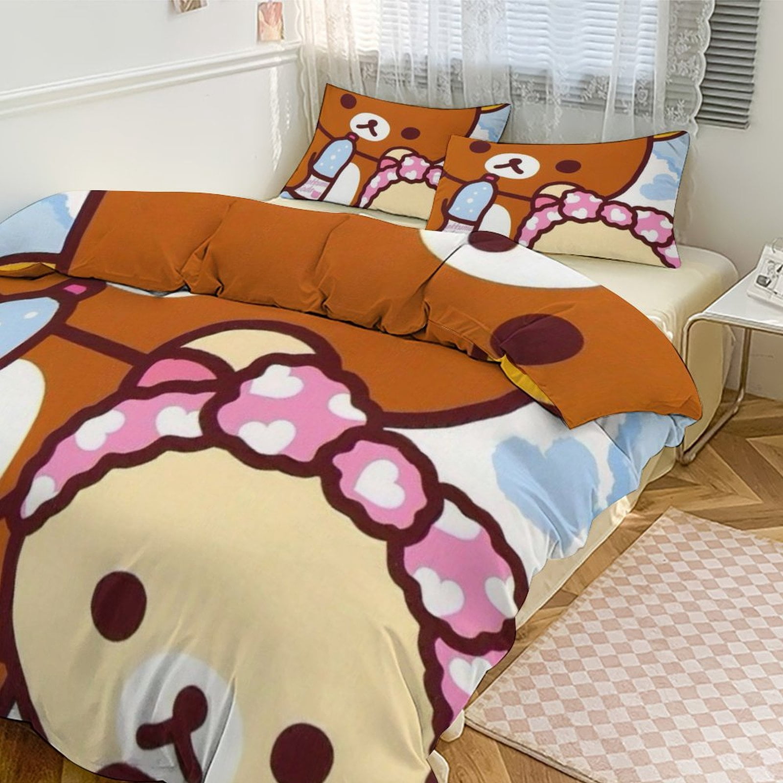 Full Size Rilakkuma Bedding Set for Kids Contains One Duvet Cover and ...