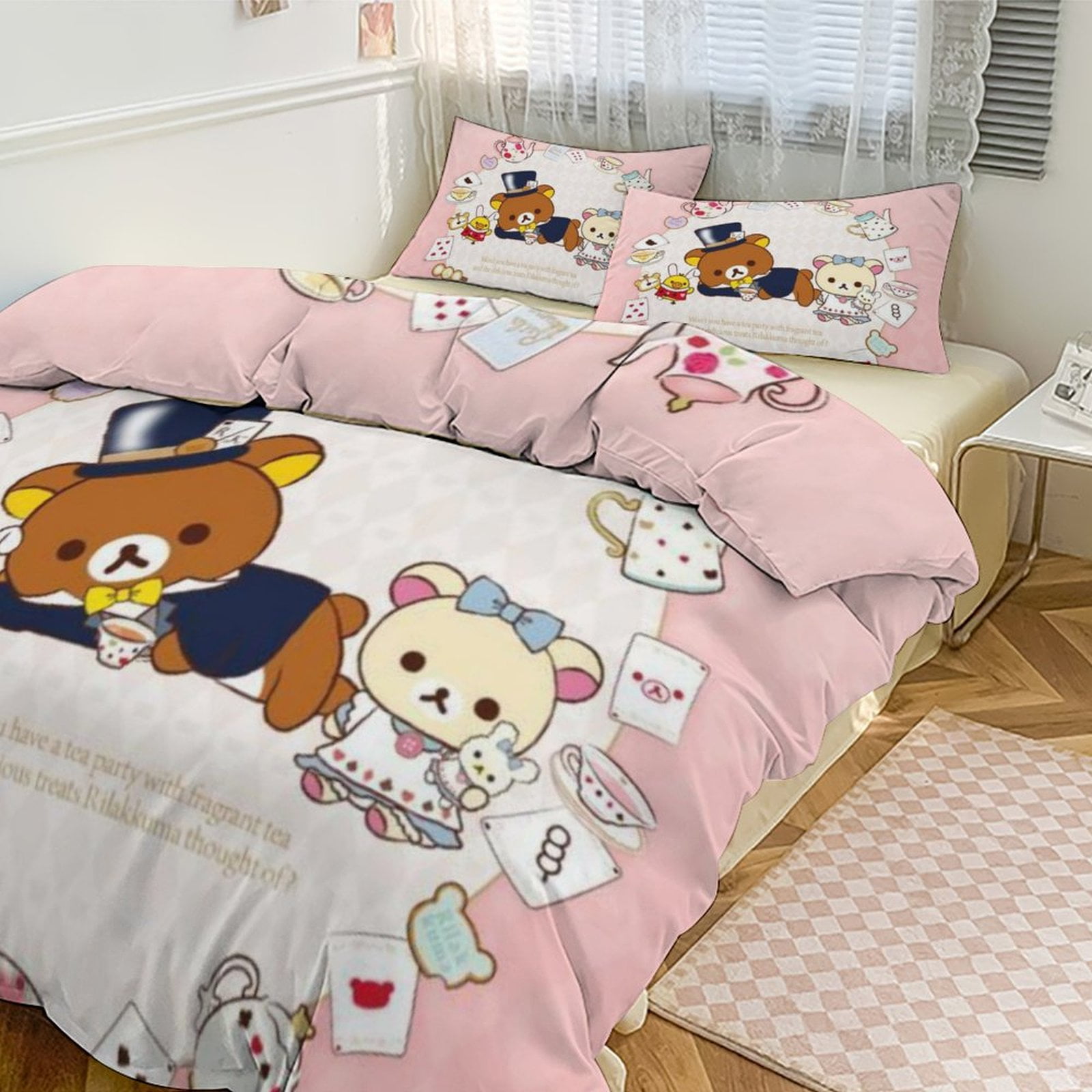 Full Size Rilakkuma Bedding Set for Kids Contains One Duvet Cover and ...