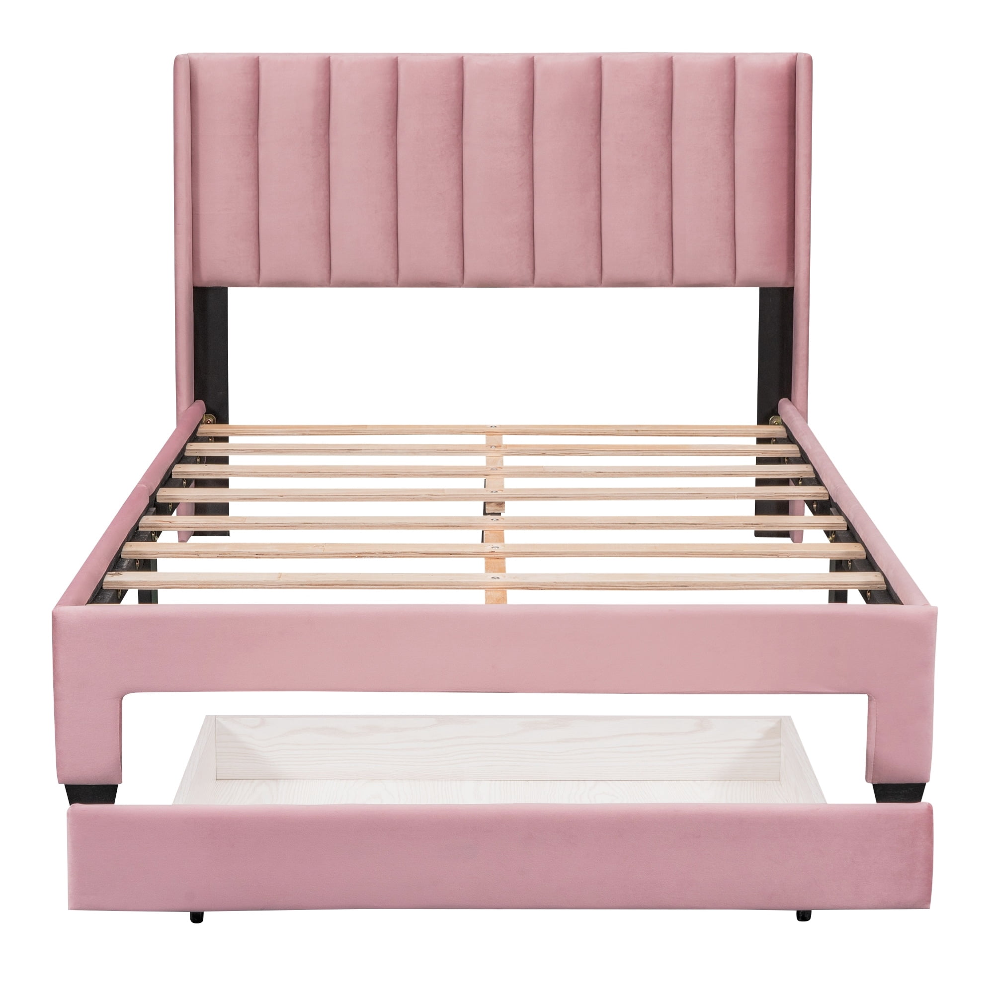 Full Size Storage Bed Pink - Walmart.com