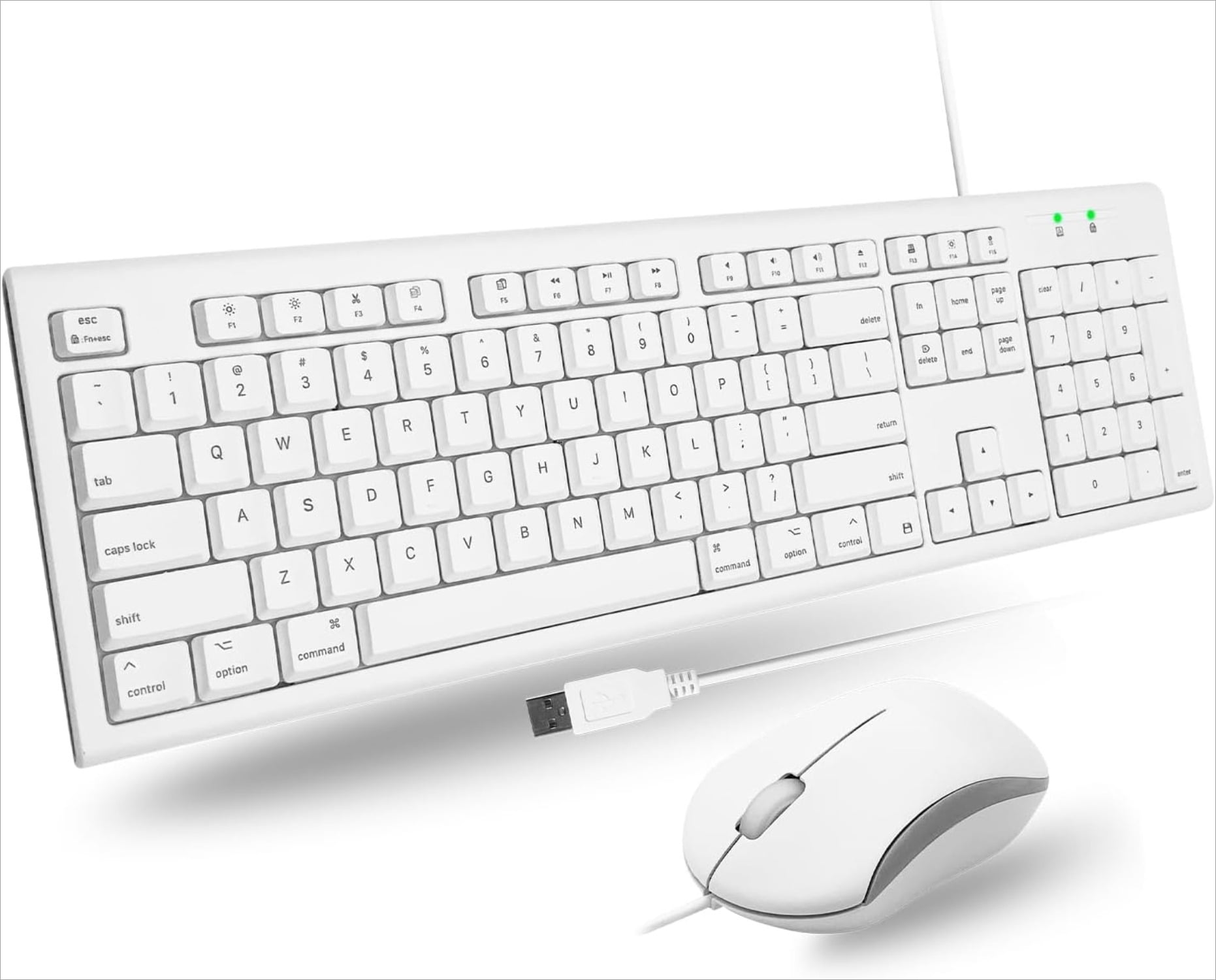 Full Size USB Keyboard and Optical USB Mouse Combo for Mac - Walmart.com