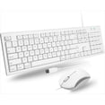 Full Size USB Wired Mac Keyboard and Mouse Combo - Compatible Ergonomic ...