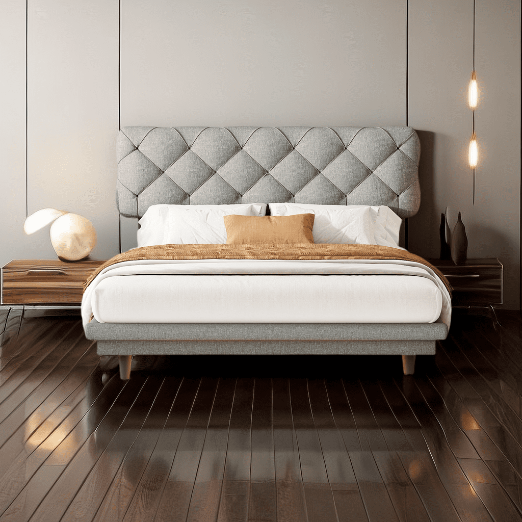 Full Size Upholstered Bed Frame for Boys Girls Kids Adults Toddlerwith ...