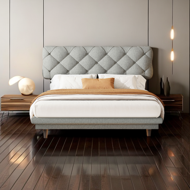 Full Size Upholstered Bed Frame for Boys Girls Kids Adults Toddlerwith ...